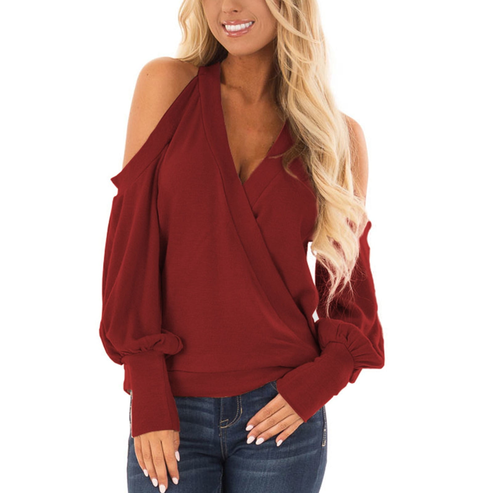 Samickarr Off The Shoulder Blouse For Women Plus Size Tunics Tops ...