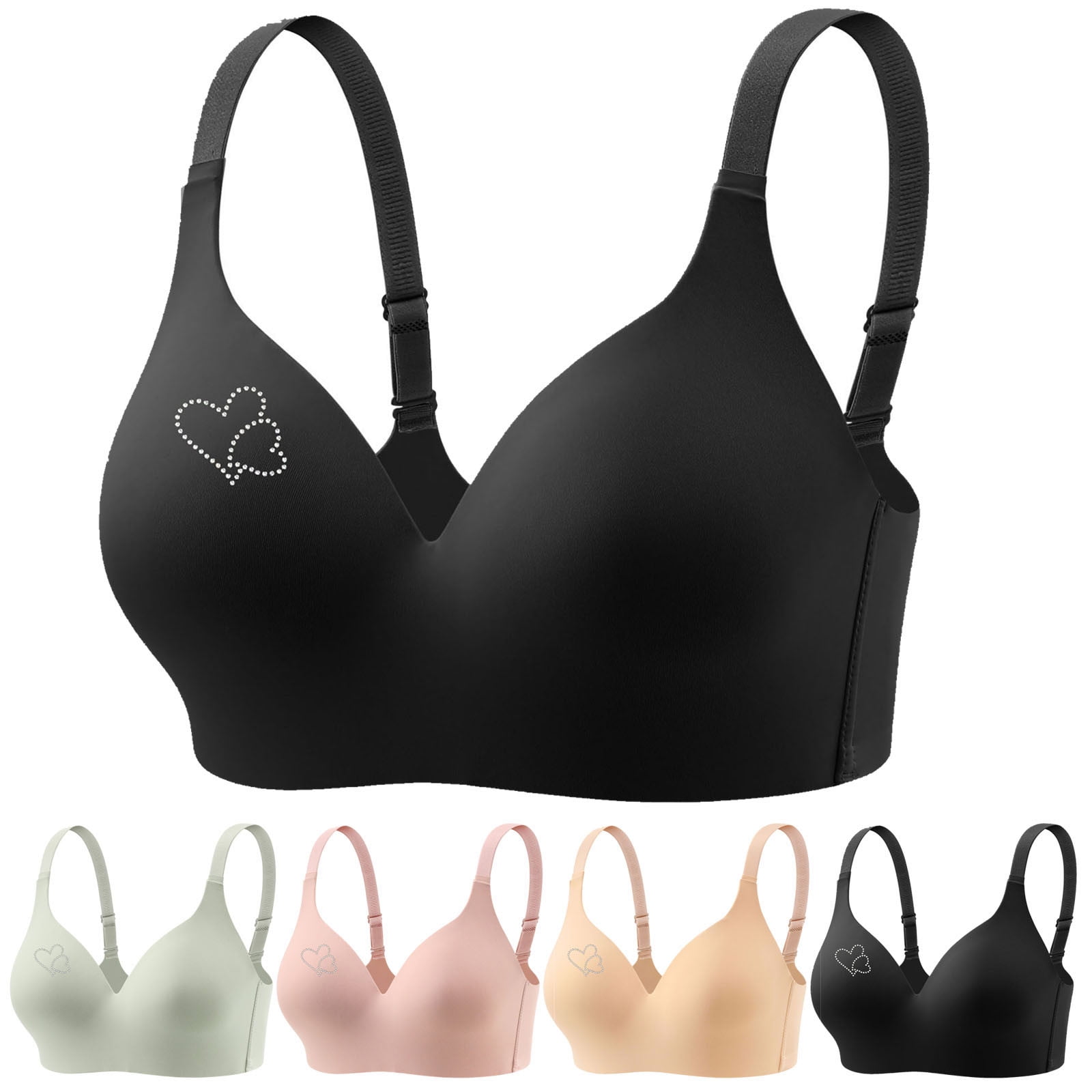 Samickarr Plus Size Bras for Woman Full Coverage Bras No Underwire ...
