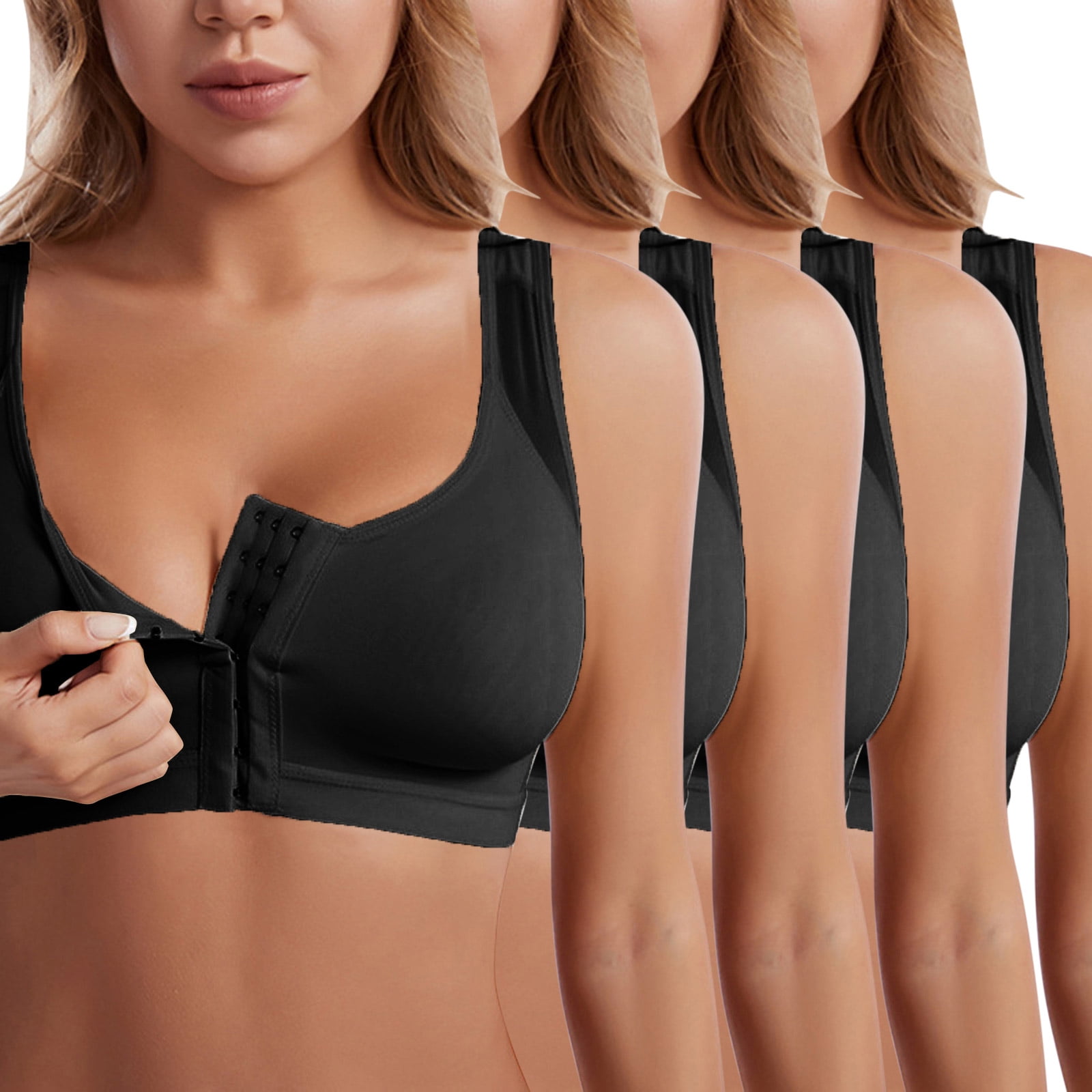 Samickarr Plus Size Compression Bras For Women Post Surgery Front 1809