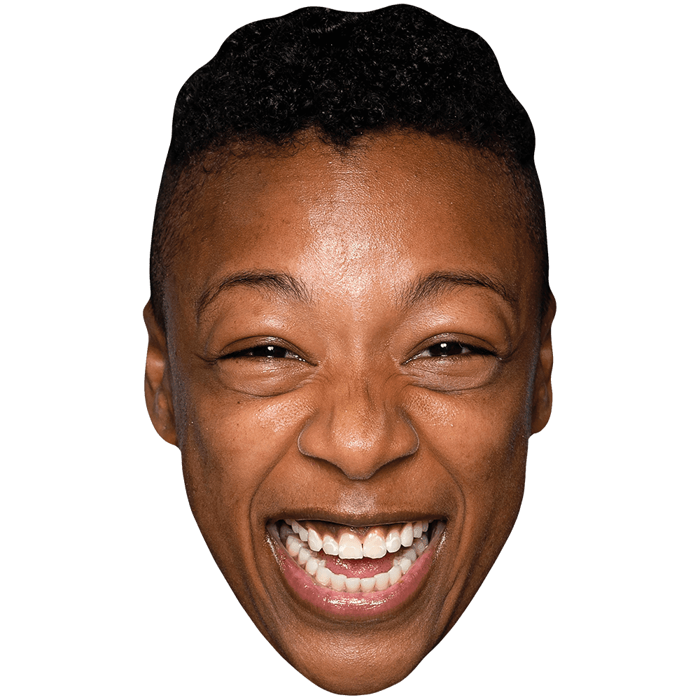 Samira Wiley (Laugh) Celebrity Mask, Flat Card Face, Fancy Dress Mask ...