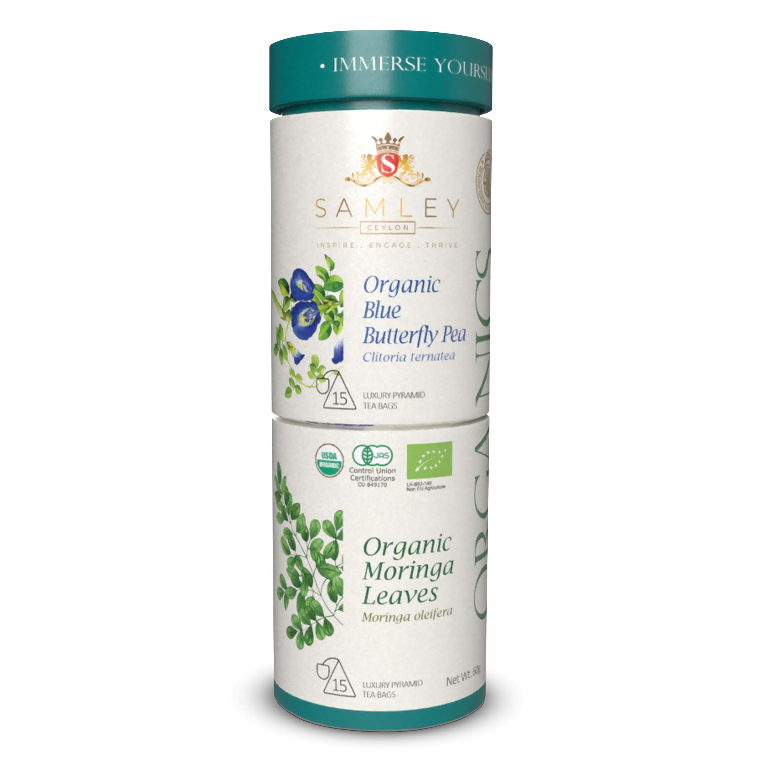 Samley Tea Organic Blue Butterfly Pea And Moringa Leaves Herbal Leaf ...