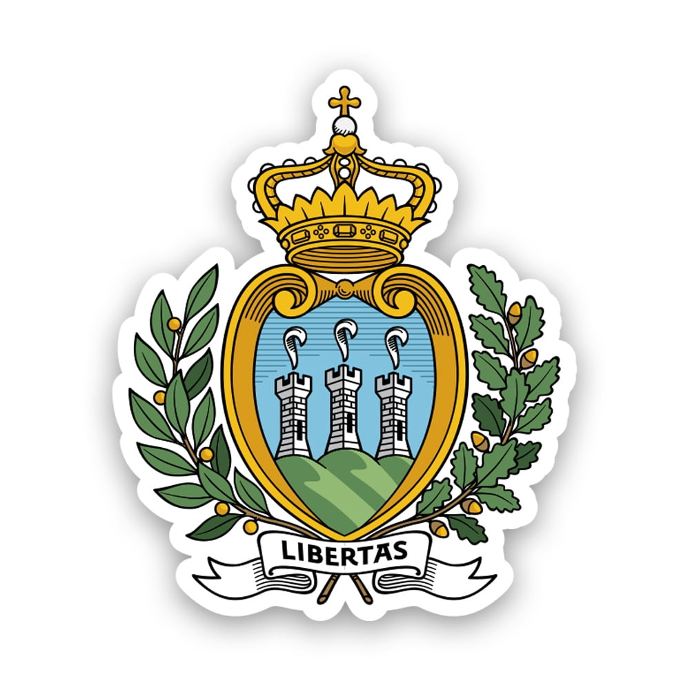 Sammarinese Coat of Arms Sticker Decal - Self Adhesive Vinyl ...
