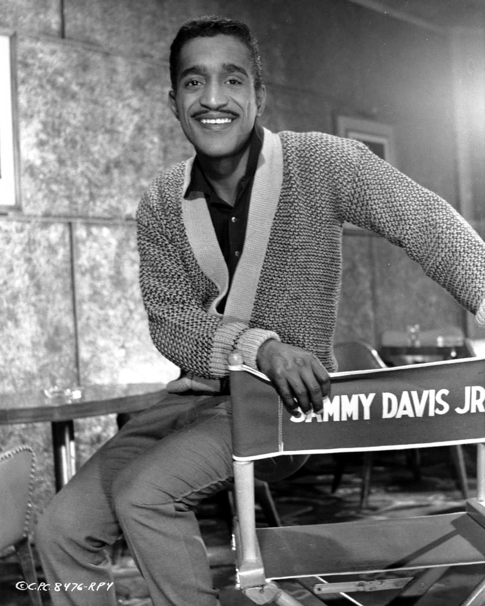 Sammy Davis Jr on a director's chair Photo Print (24 x 30) - Walmart.com
