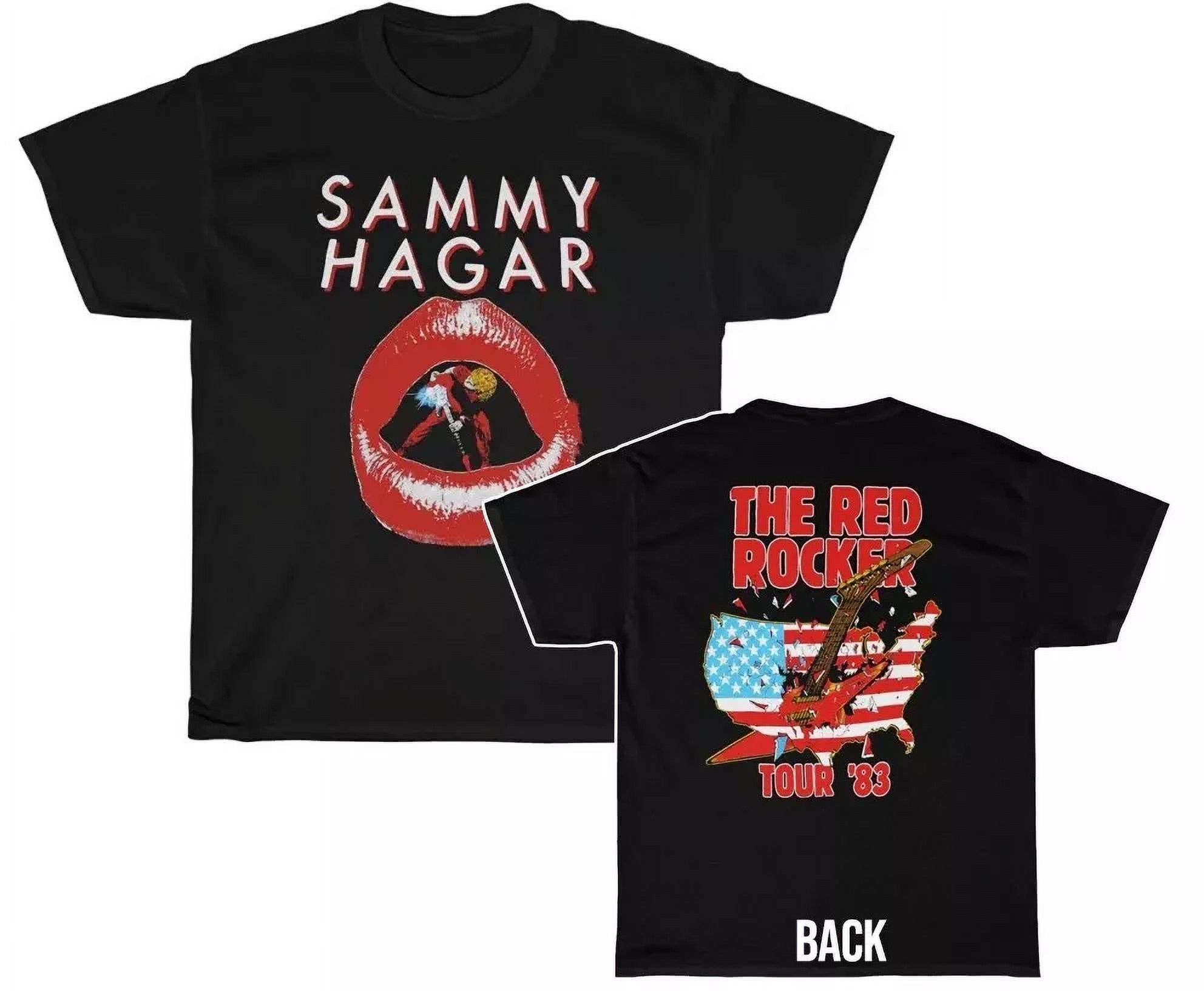 Sammy Hagar 1983 Red Rocker Tour T-Shirt Gift For Fans Music - Walmart.com
