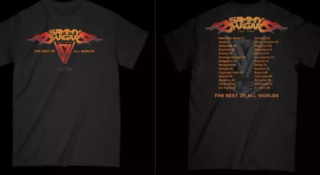 Sammy Hagar 2024 The Best Of All Worlds Exclusive Tour Tee Shirt 1 ...