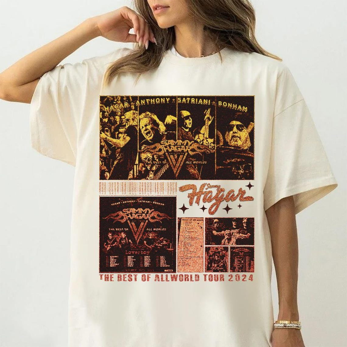Sammy Hagar The Best Of All Worlds 2024 Tour Shirt, Sammy Hagar 2024 ...