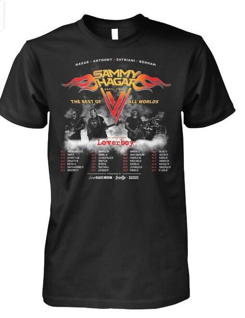 Sammy Hagar The Best Of All Worlds Tour 2024 Shirt Cool shirt - Walmart.com