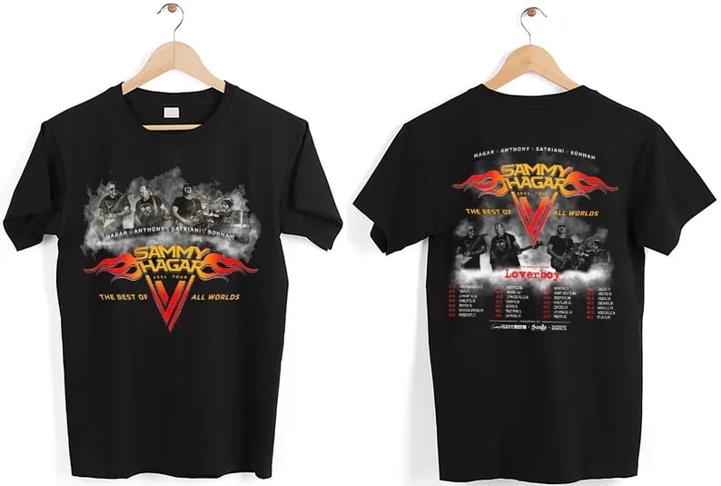 Sammy Hagar The Best of All Worlds 2024 Tour Shirt, Sammy Hagar Concert ...