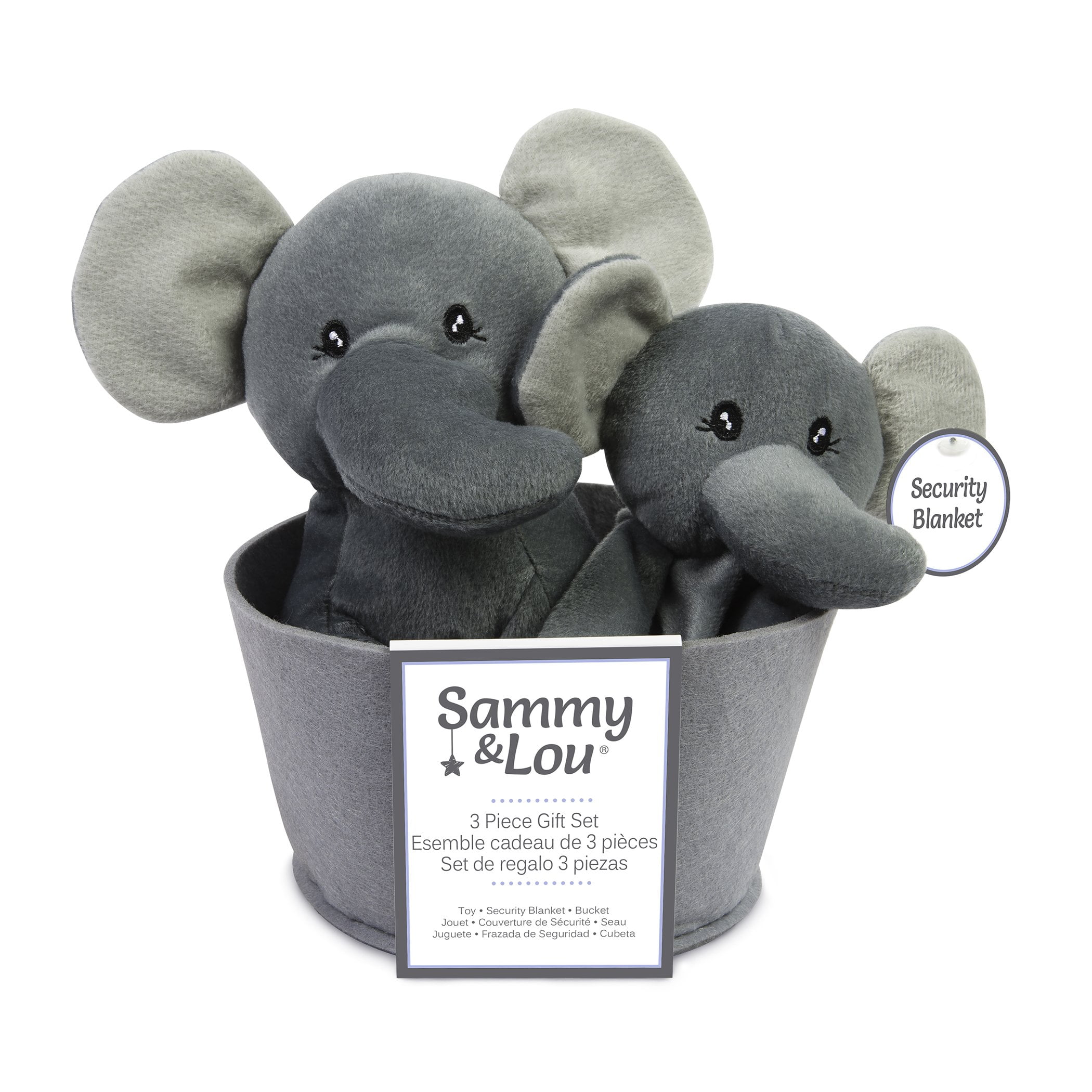 Sammy & Lou Plush Gray Elephant 3 Piece Set - Walmart.com