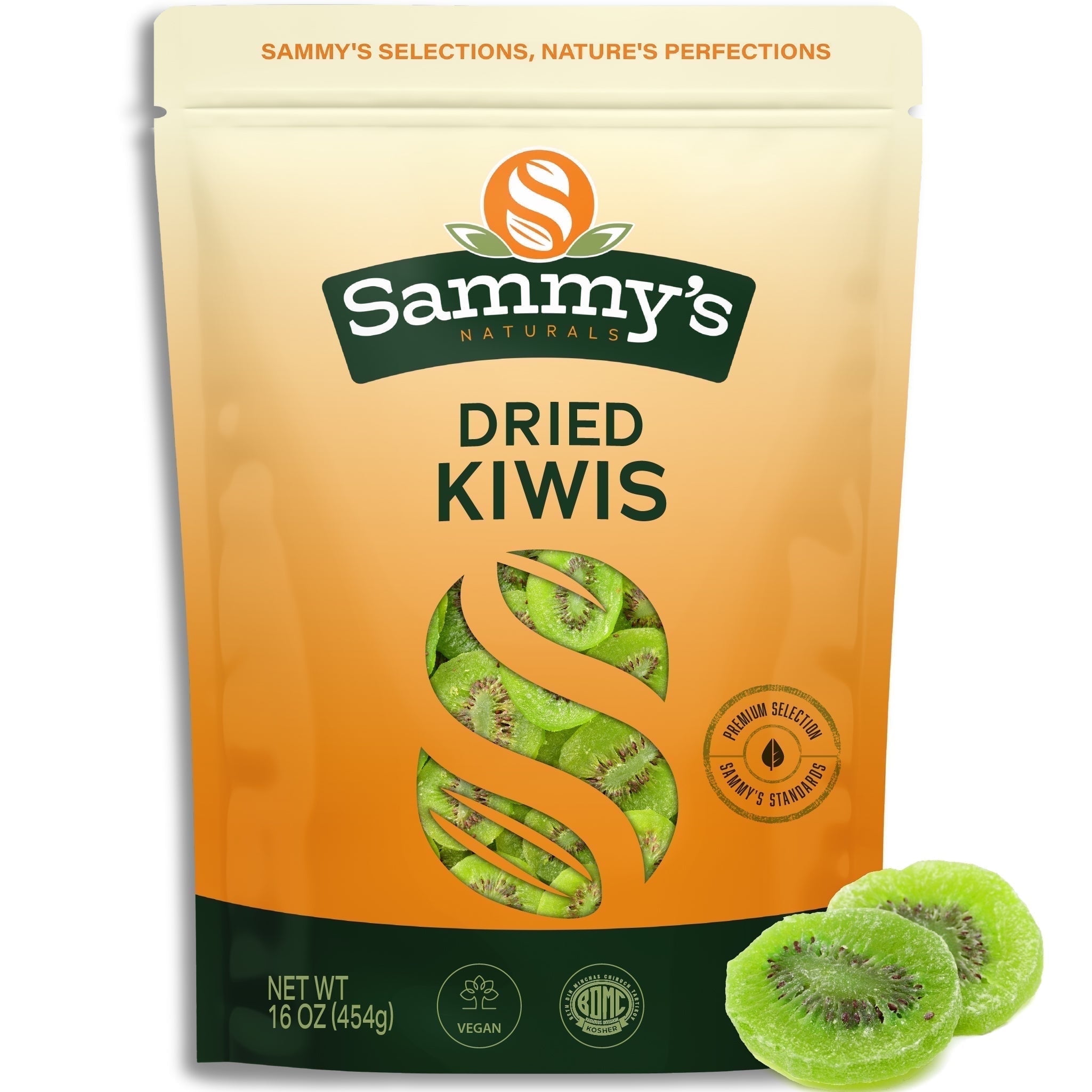 Sammys Naturals Dried Sweetened Kiwi, Tangy Tropical Fruit Snack, 16 oz ...