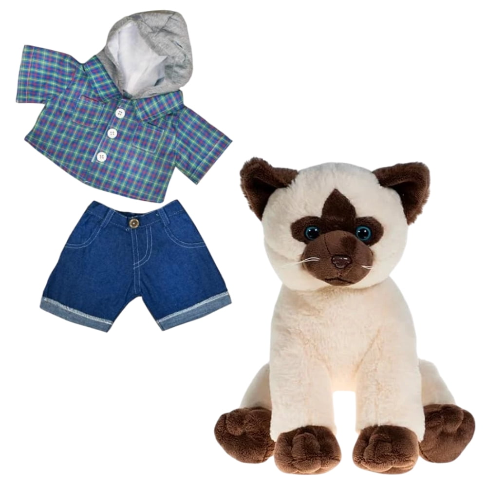 Sammy the Siamese Cat 16-Inch Plush Toy in a Hip Skater Hoodie and ...