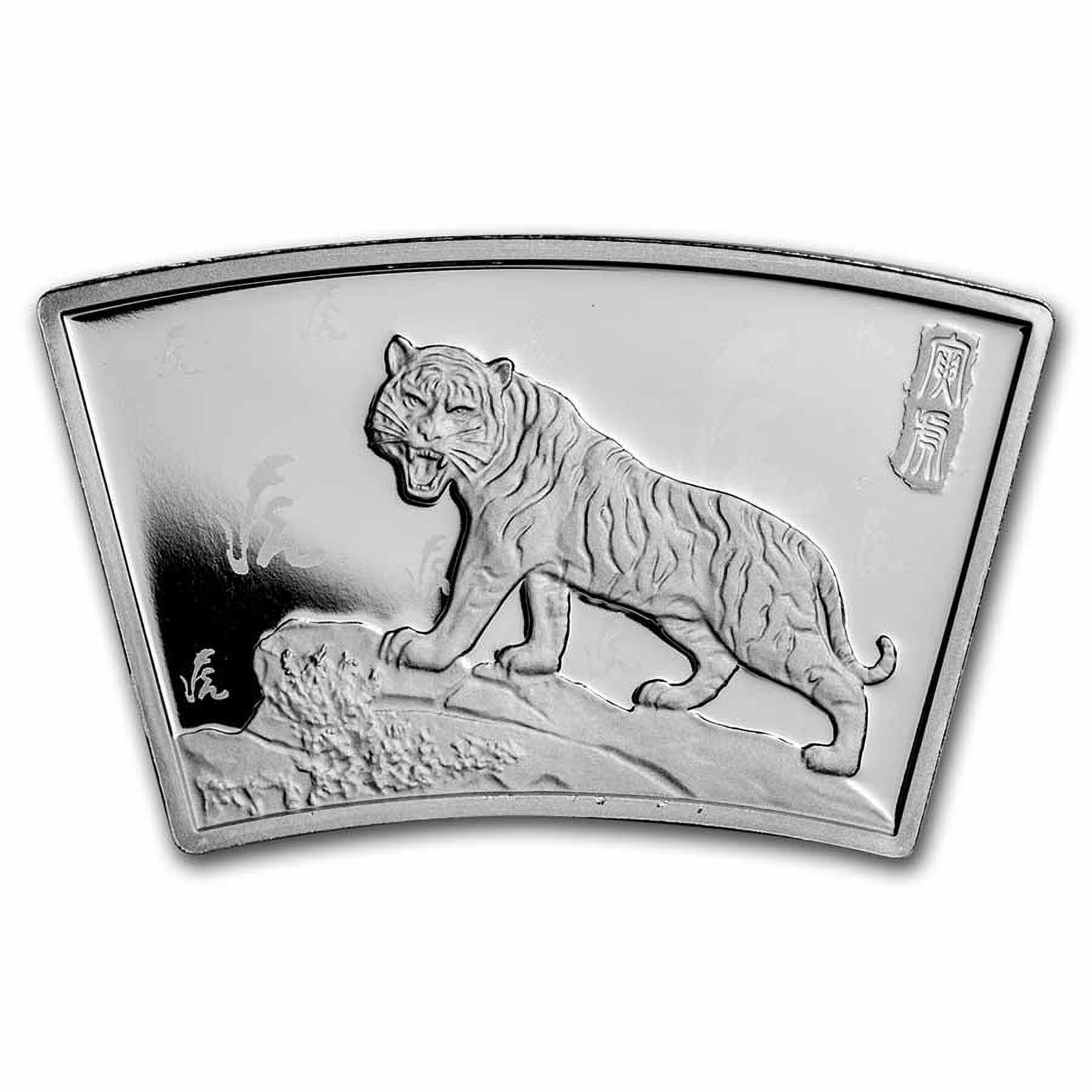 Samoa 30 gram Silver Lunar Tiger Fan Shaped Coin - Walmart.com