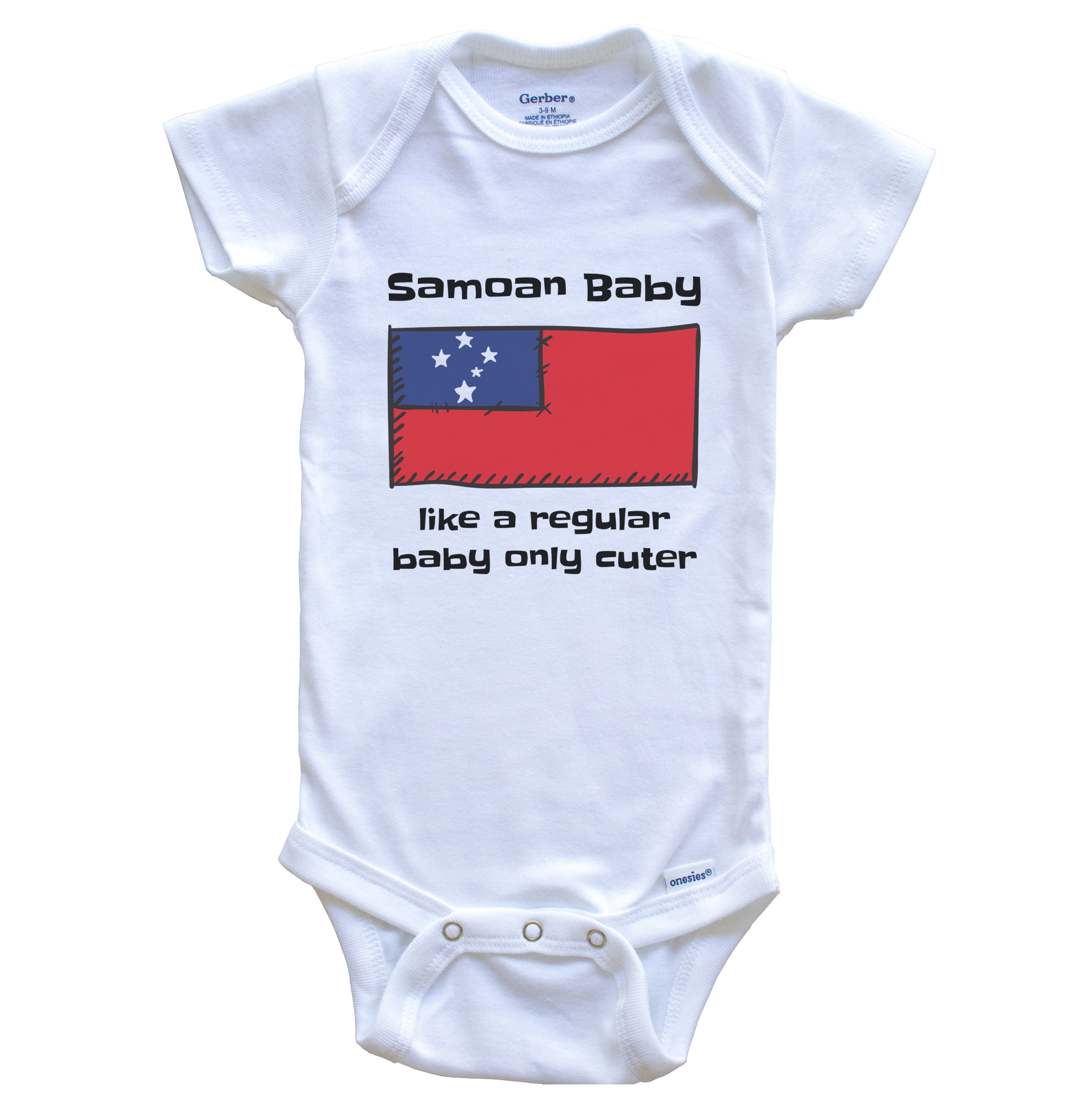 Samoan Baby Like a Regular Baby Only Cuter Funny Samoa Flag Baby ...