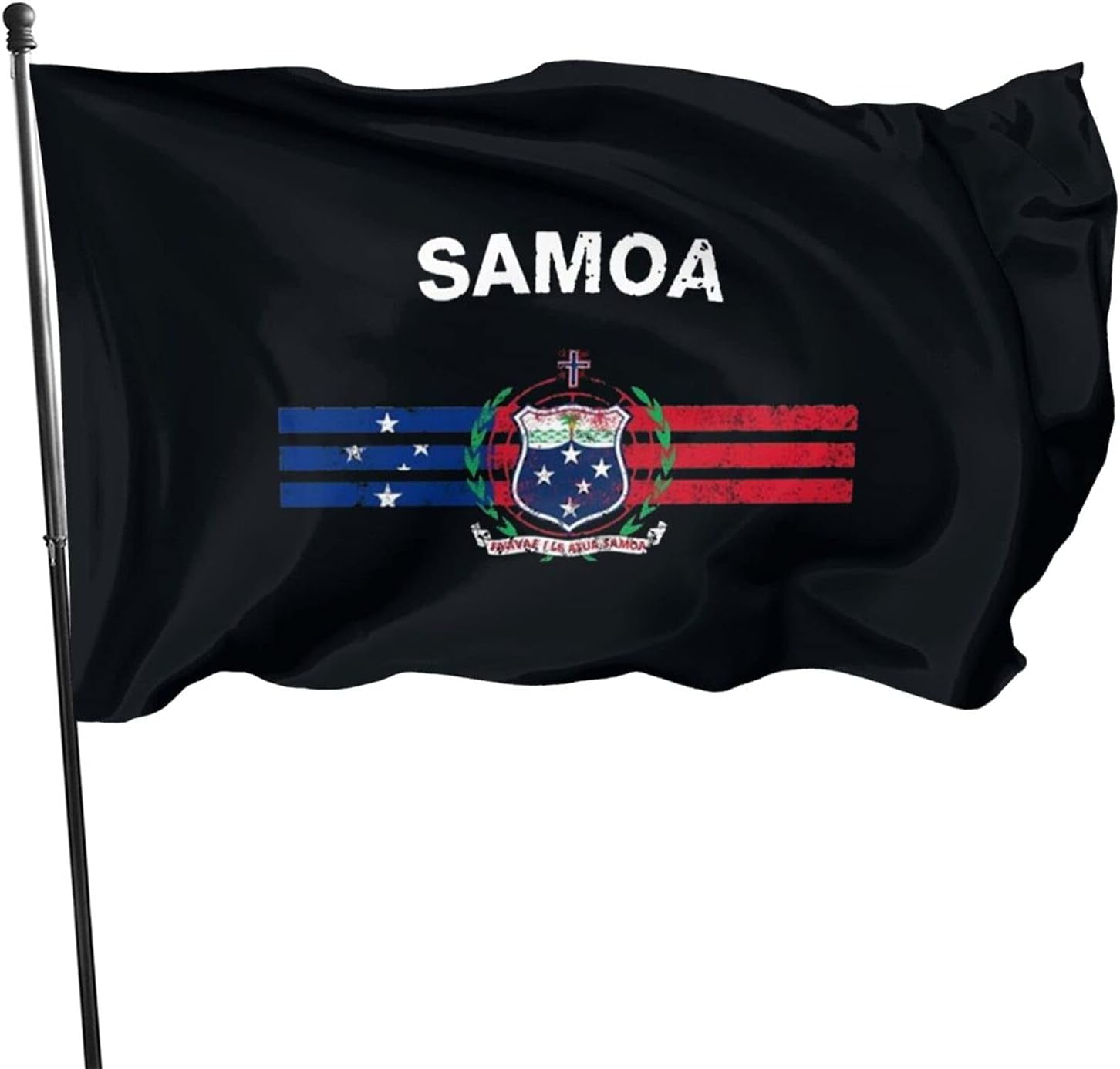 Samoan Emblem & Samoa Garden Flag 3x5 Ft Decor Outdoor Banner Sign ...