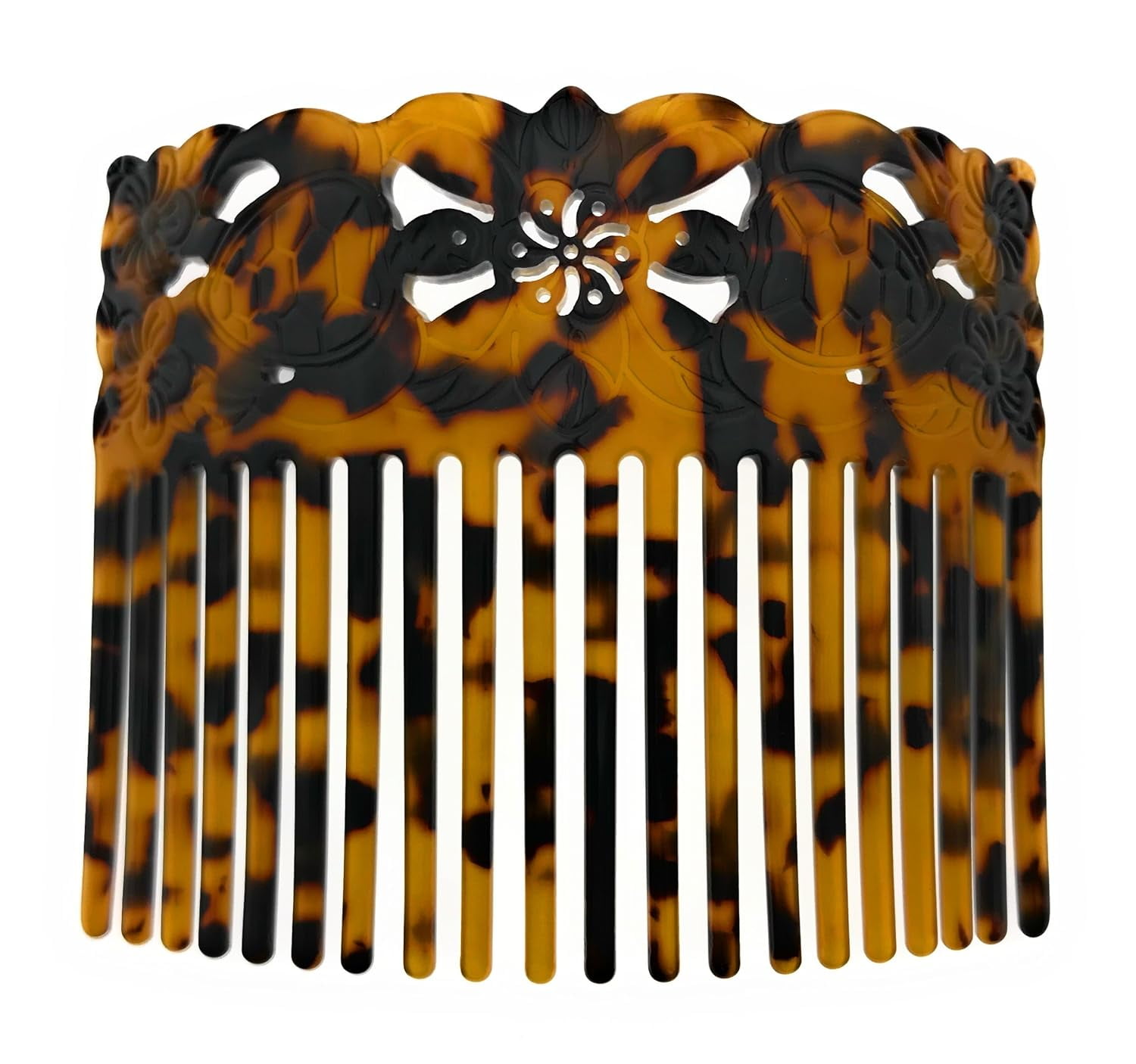 Samoan Faux Turtle Shell Carved Turtle Comb - Walmart.com
