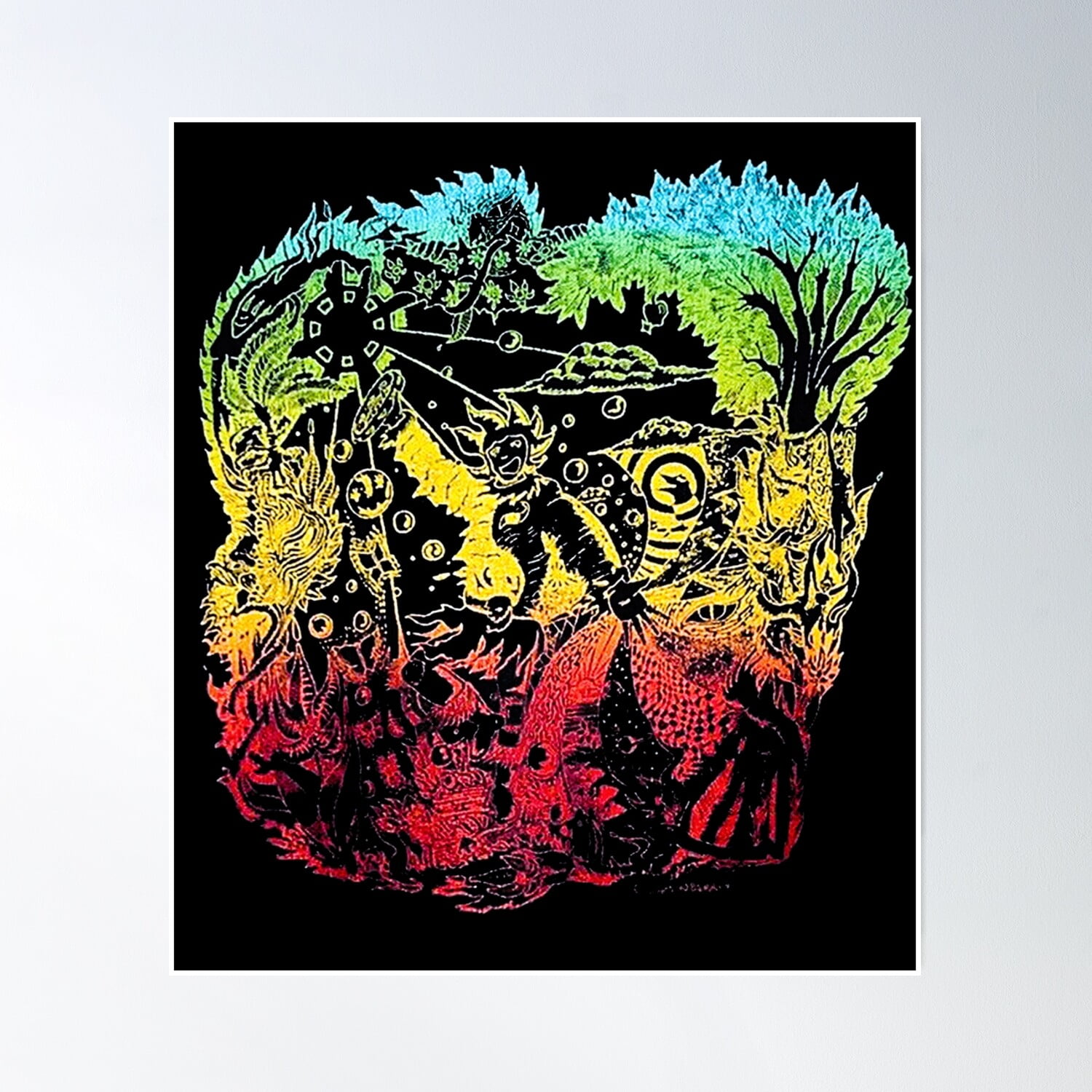 Samonberry Jester Forest Poster Wall Art, Modern Wall Decor, 12x18 ...