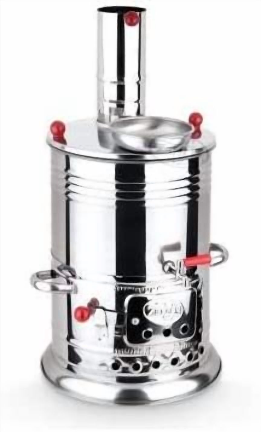 Samovar Tea Kettle, Turkish Semaver Charcoal and Wood Water Heater ...