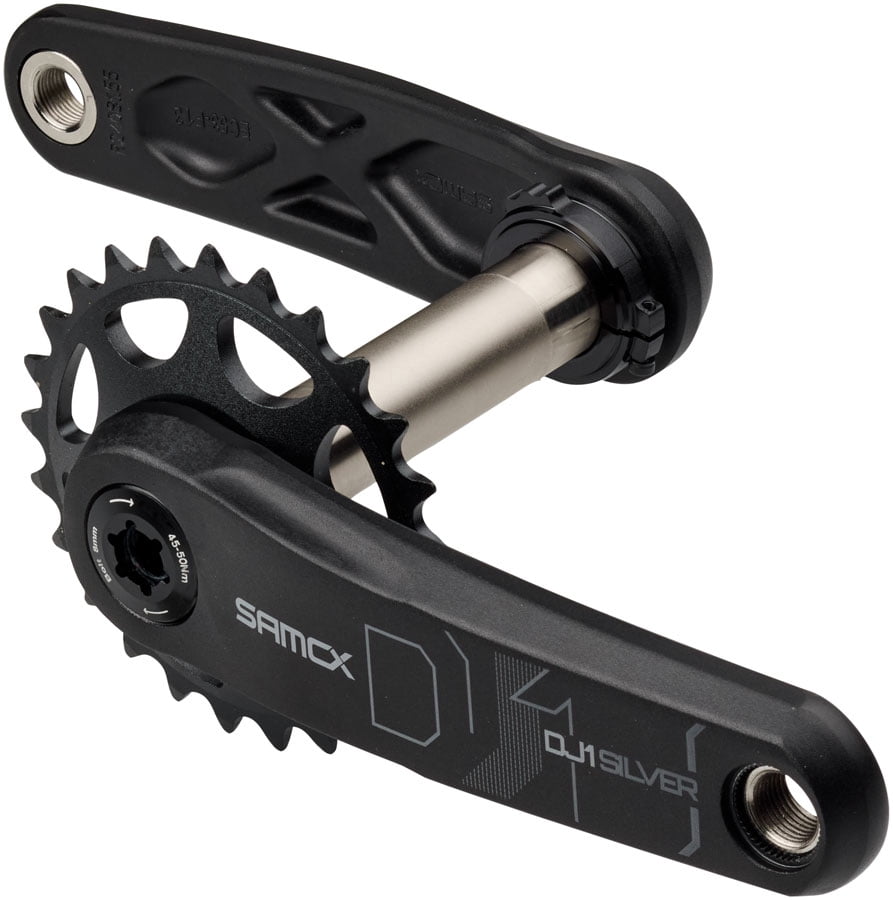 Samox Silver DJ-1 Crankset - 155mm, 3-Bolt Direct Mount 25t Chainring ...