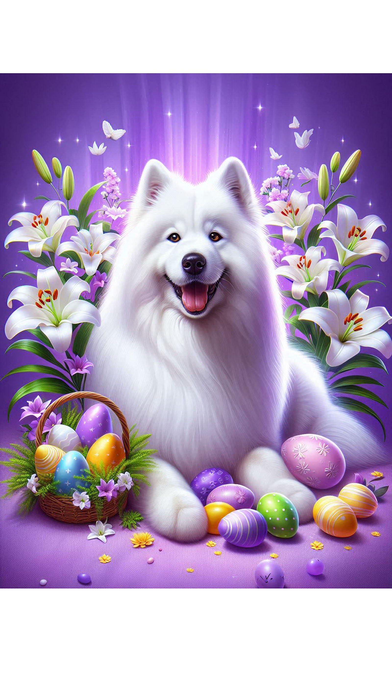 Samoyed - Best of Breed DCR Easter Holiday Outdoor Garden Flag Mailbox ...