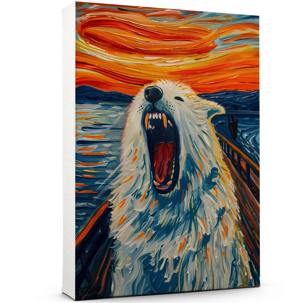 Samoyed Dog Art Print Poster - Samoyed Dog Canvas Wall Art For Bedroom ...