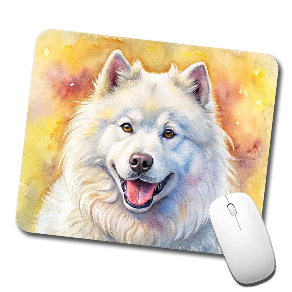 Samoyed Dog Illustration Mouse Pad Low Profile Gaming Mat - Walmart.com