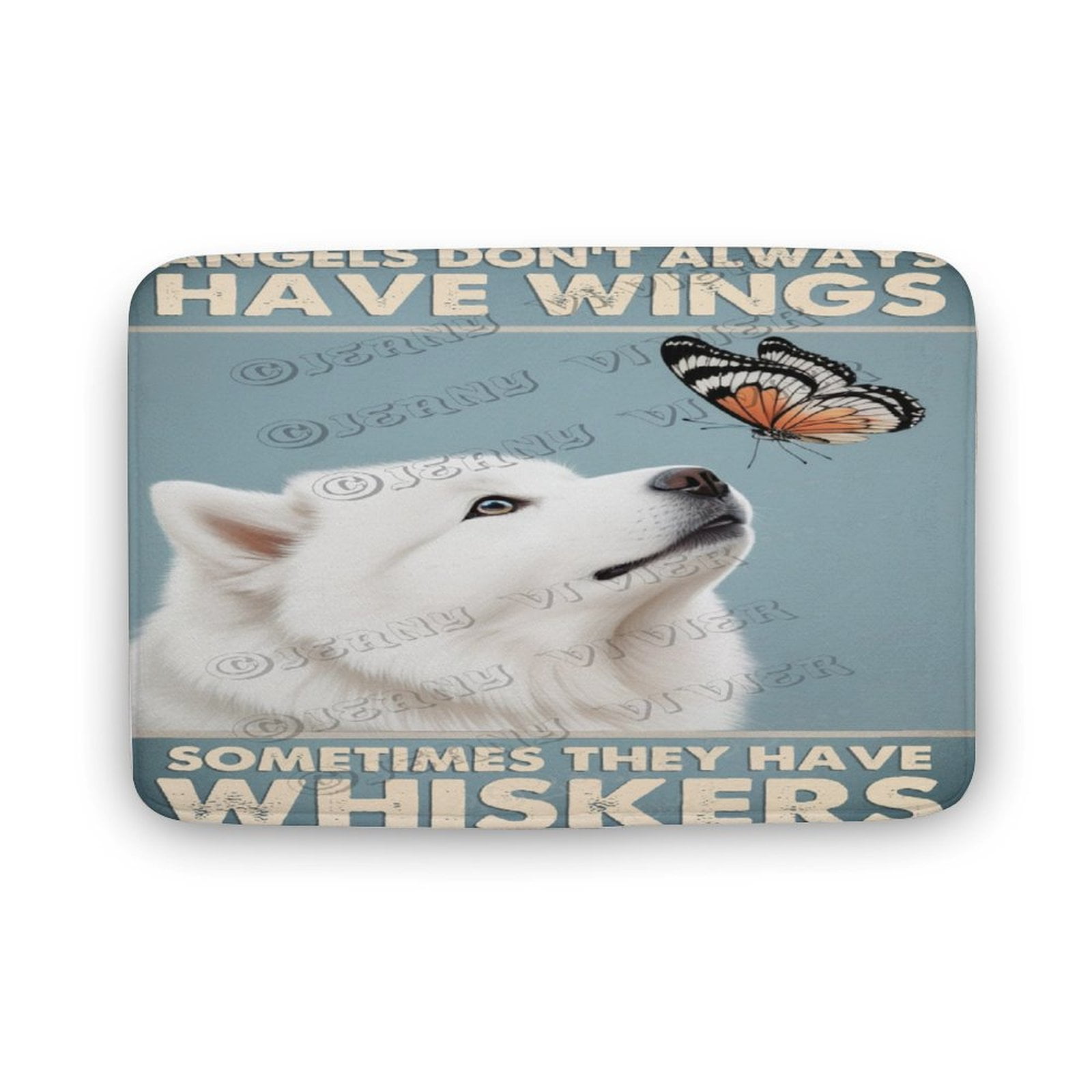 Samoyed Dog Soft Bathroom Rugs, Cute Dog Indoor Floor Mat, Premium ...