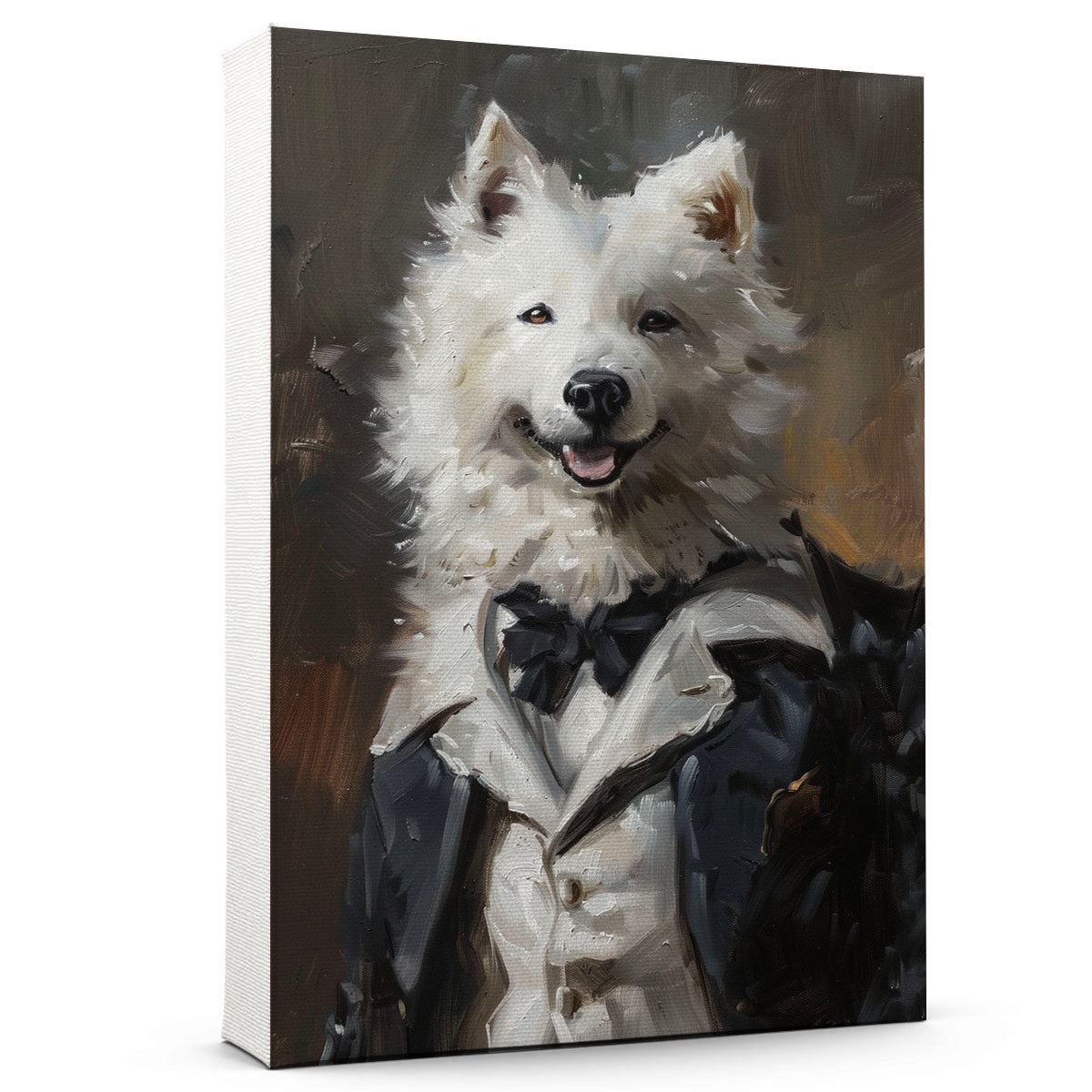Samoyed Dog Wall Decor Poster Unframe, Samoyed Dog Canvas Frame Ready ...