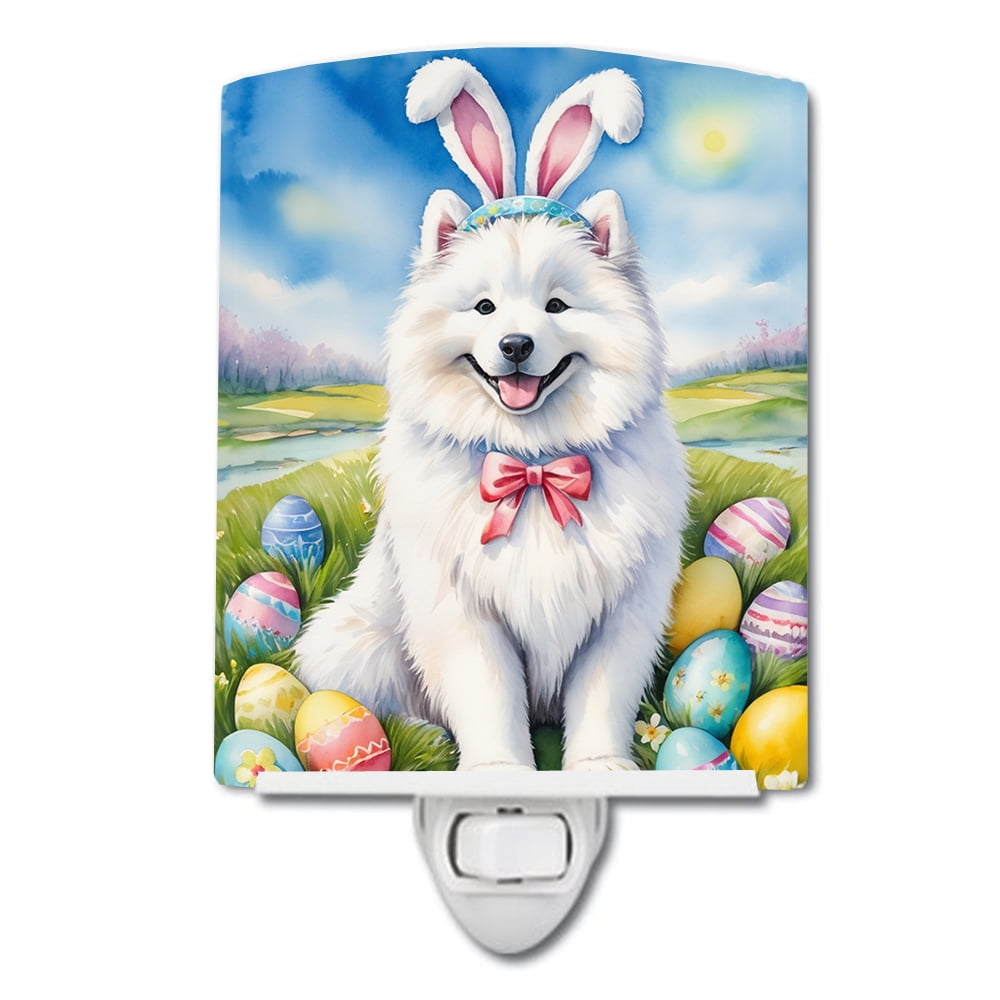 Samoyed Easter Egg Hunt Ceramic Night Light 4 in x 6 in - Walmart.com