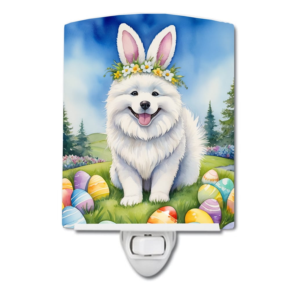 Samoyed Easter Egg Hunt Ceramic Night Light 4 in x 6 in - Walmart.com