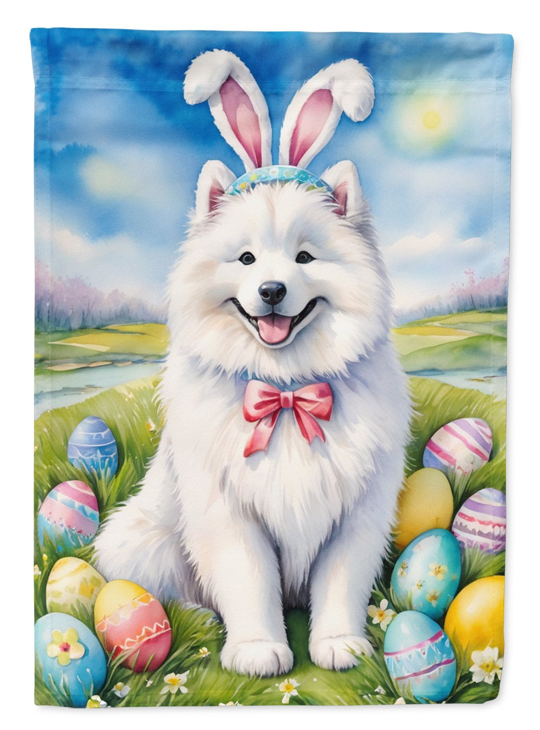 Samoyed Easter Egg Hunt Garden Flag 11.25 in x 15.5 in - Walmart ...