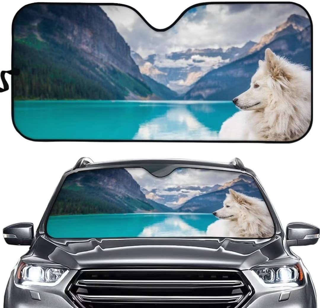 Samoyed Family Car Sun Shade Windshield Sun Shade Samoyed Gifts Car ...