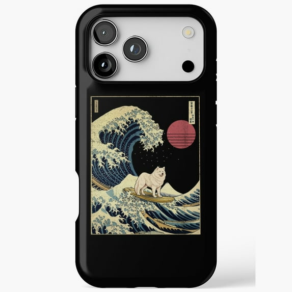 Samoyed Kanagawa Wave Case for iPhone 11 12 13 14 15 16 17 Pro Max ...