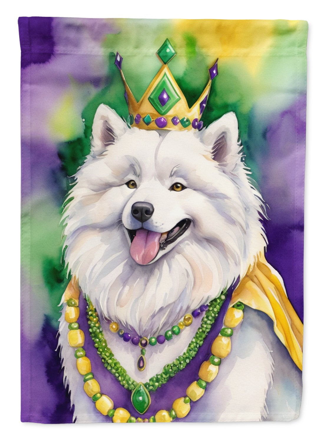 Samoyed King of Mardi Gras House Flag 28 in x 40 in - Walmart.com