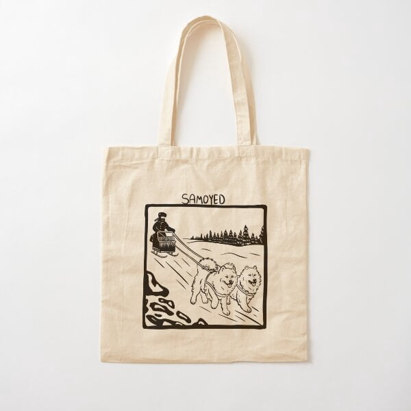 Samoyed Stamp Art Cotton Tote Bag Canvas Tote Bag, Family Gift For ...