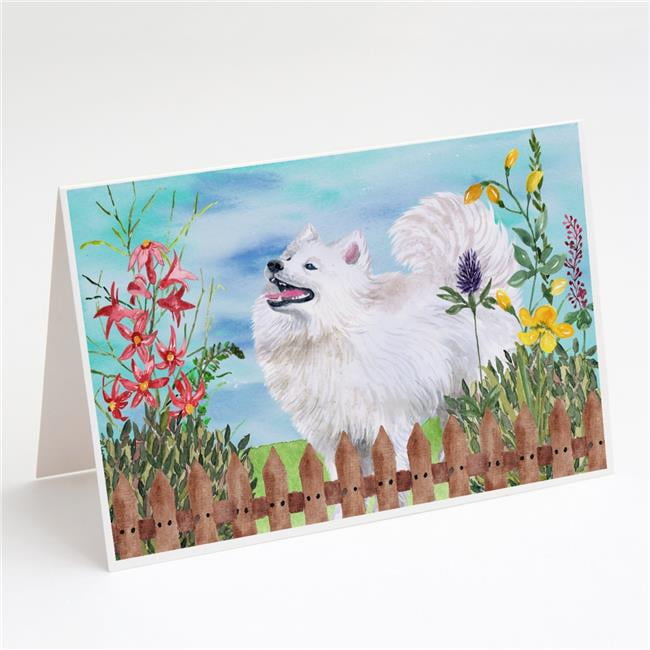Samoyed Spring Greeting Cards & Envelopes - Pack of 8 - Walmart.com
