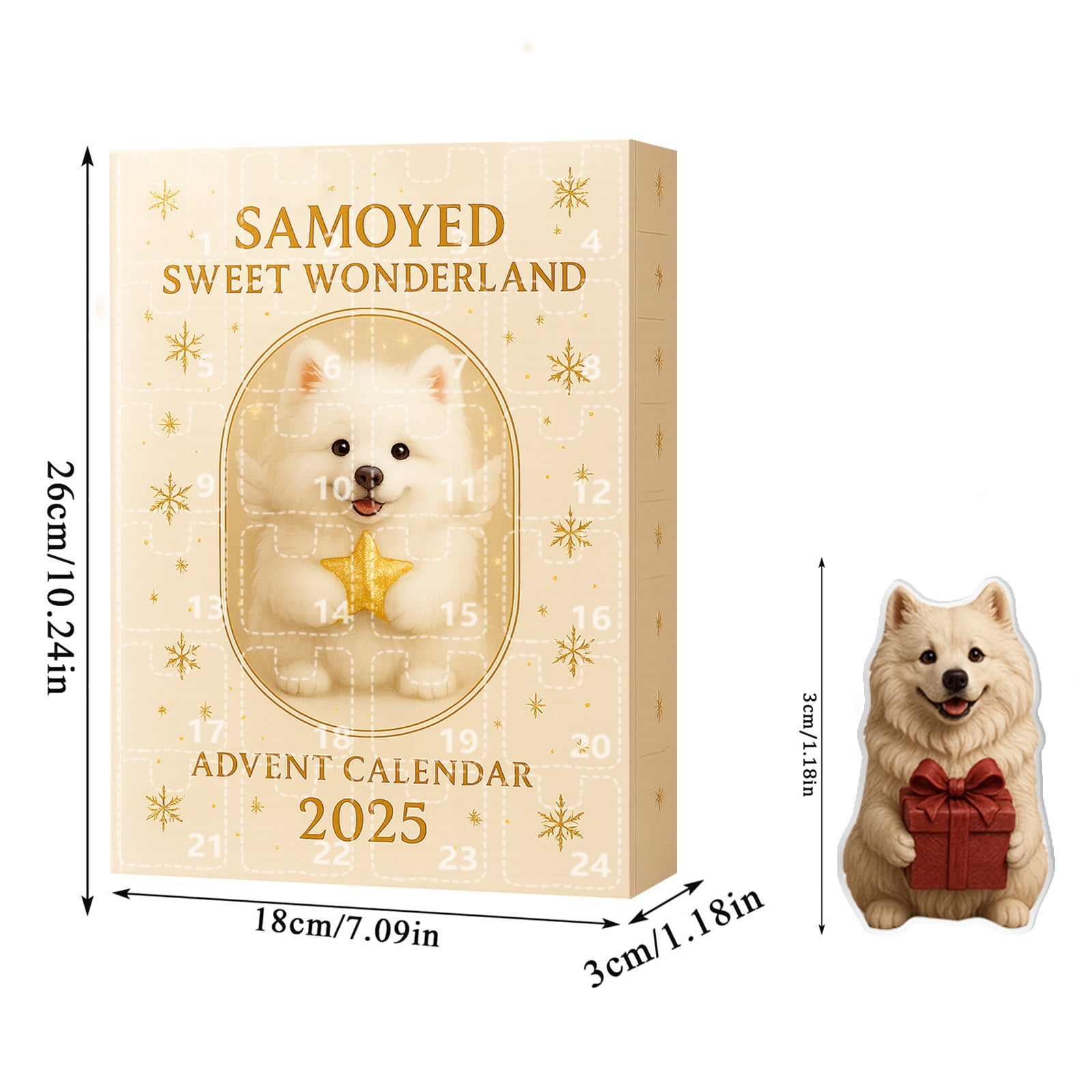 Samoyed Sweet Wonderland Advent Calendar 2025, 24-Day Countdown Advent ...