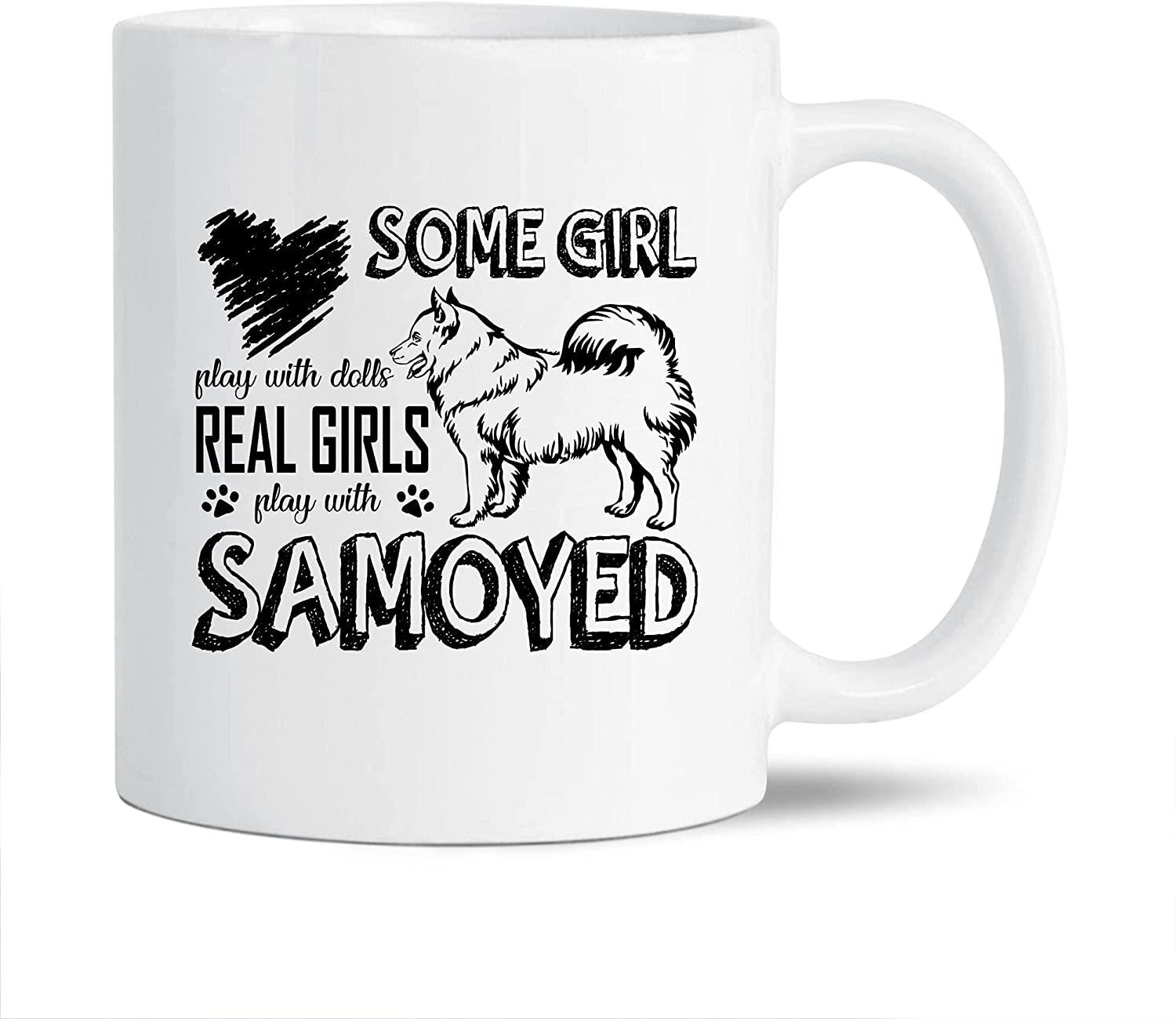 Samoyed Tea Cup Gifts For Family / Friends, Some Girl Play With Samoyed ...