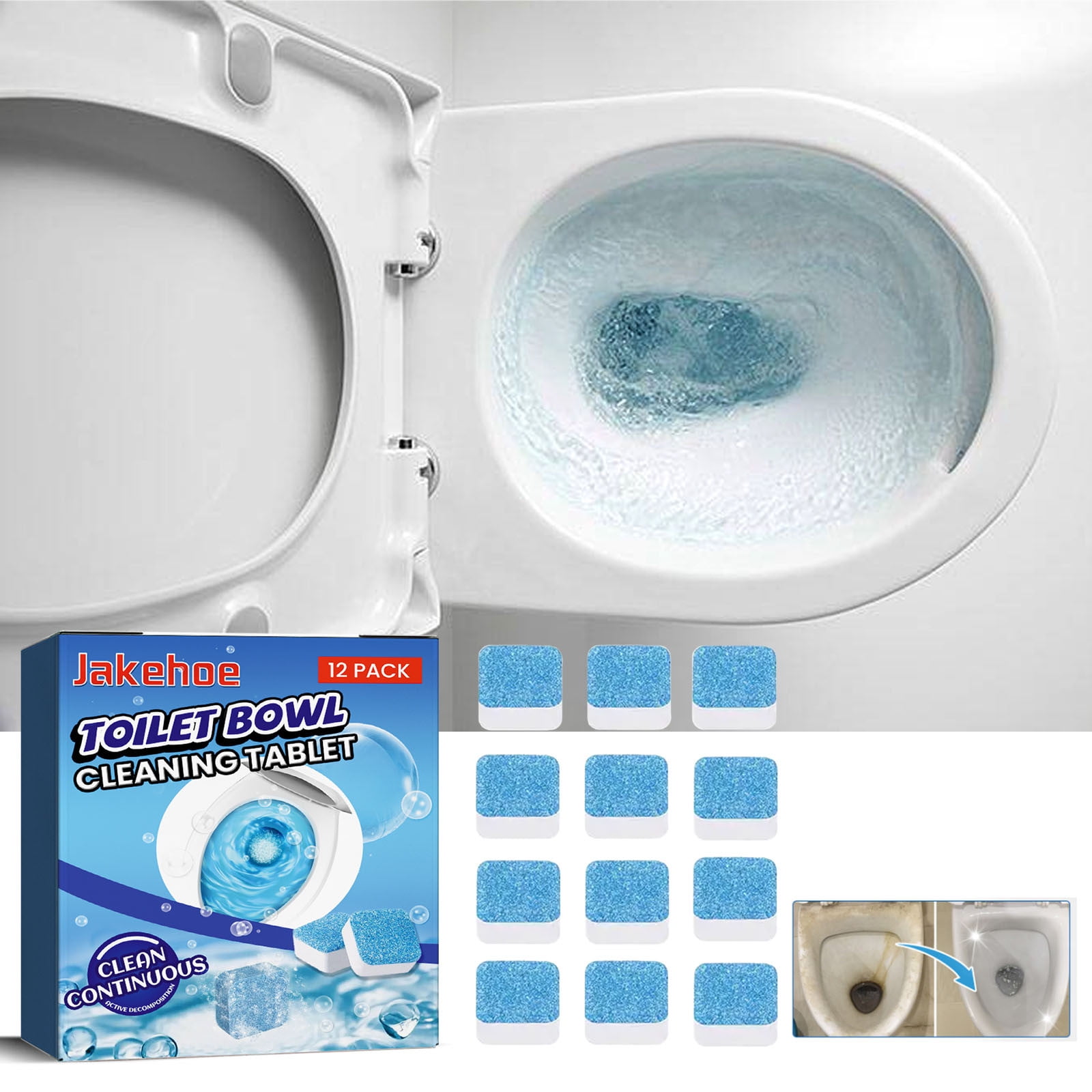 Samoyeec Toilet Bowl Cleaners Tablet 12 Packs, Automatic Toilet ...