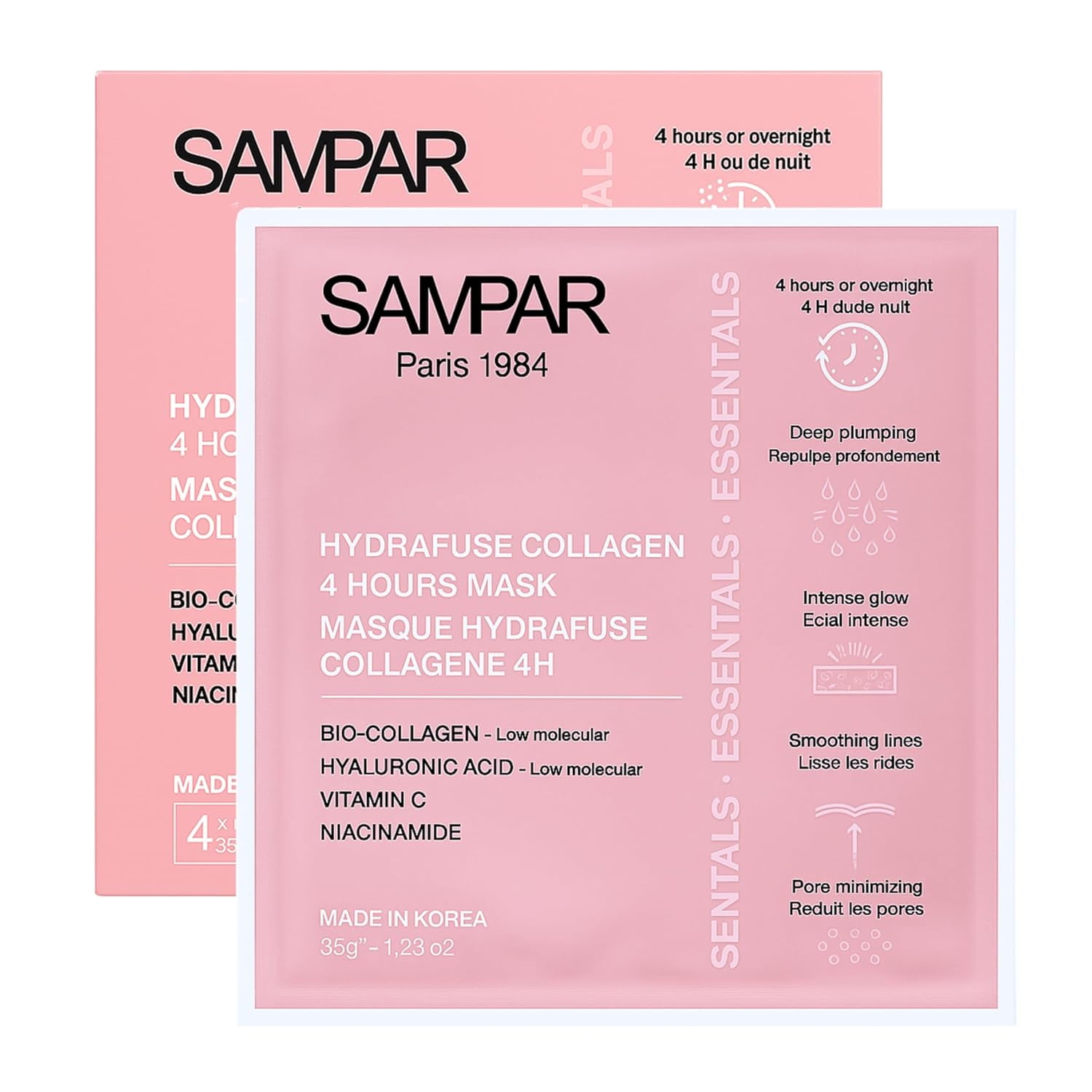 Sampar Paris Hydrafuse Collagen 4 Hours Mask 4x1.23oz/35g - Walmart.com