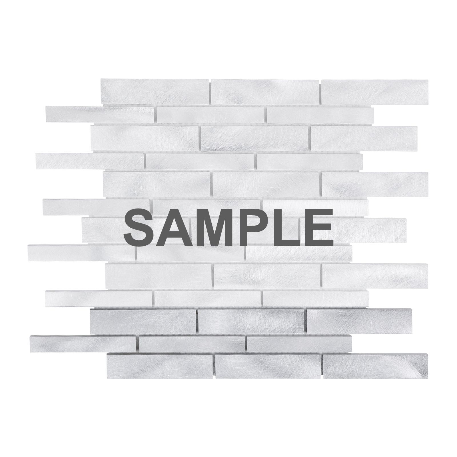 Sample - Gray Aluminum Metallic Metal Swirling Textured Mosaic Tile ...