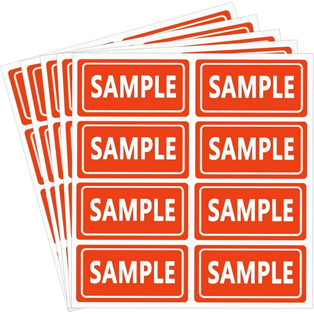 Sample Inventory Labels,Red Try Me Stickers 2x1?Rectangle Shipping and ...
