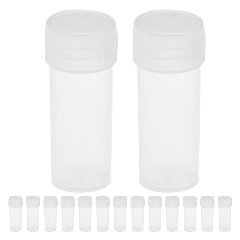 Sample Storage Bottle 100 Pcs Test Tube Plastic with Cover Pp Container ...