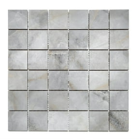 The Tile Life Amanecer 8" x 8" Azul Satin Porcelain Tile Sample, 1 ...