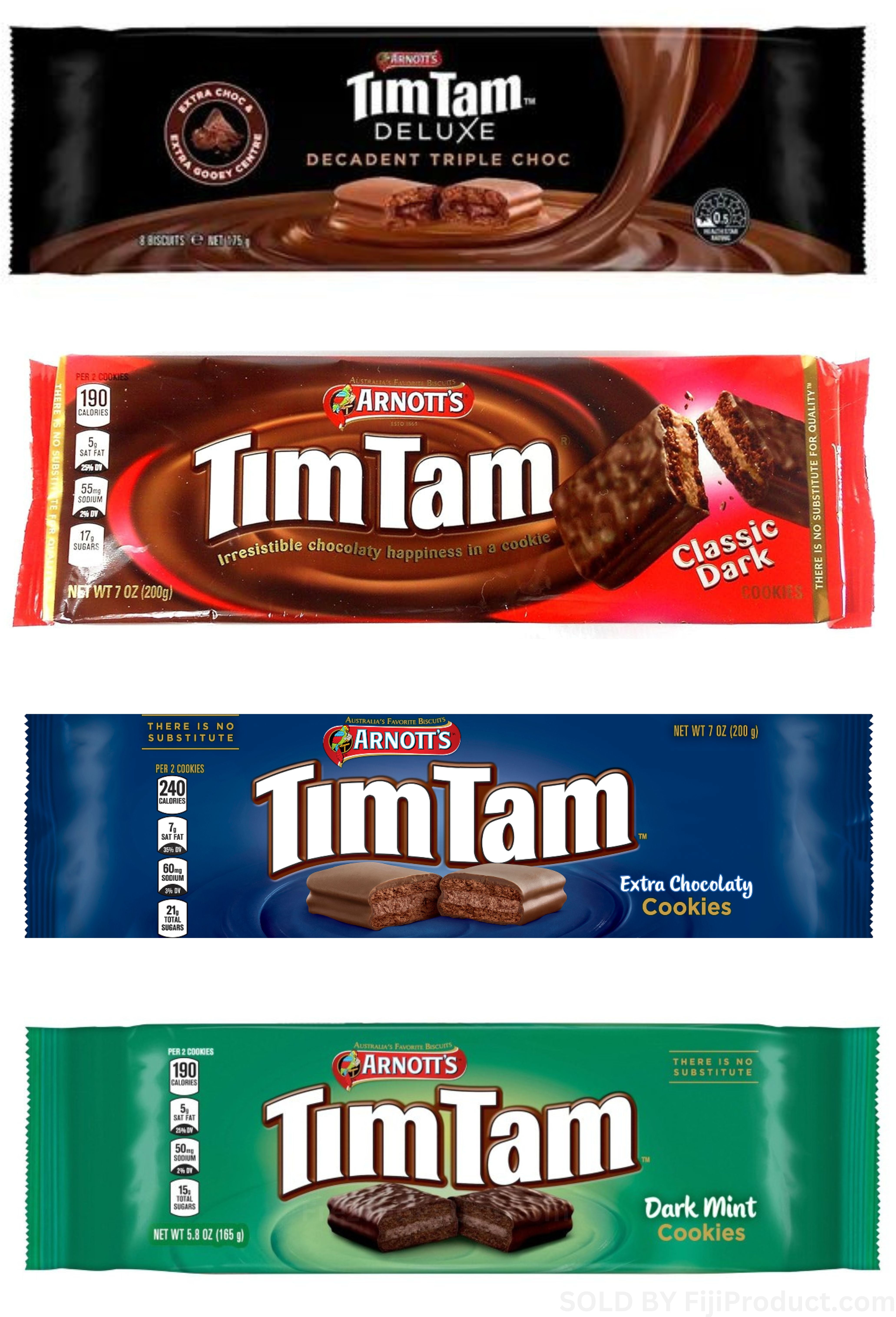 Sampler - Arnott's Tim Tam Choc Biscuits - 4 Pack - 1 x DELUXE Decadent ...