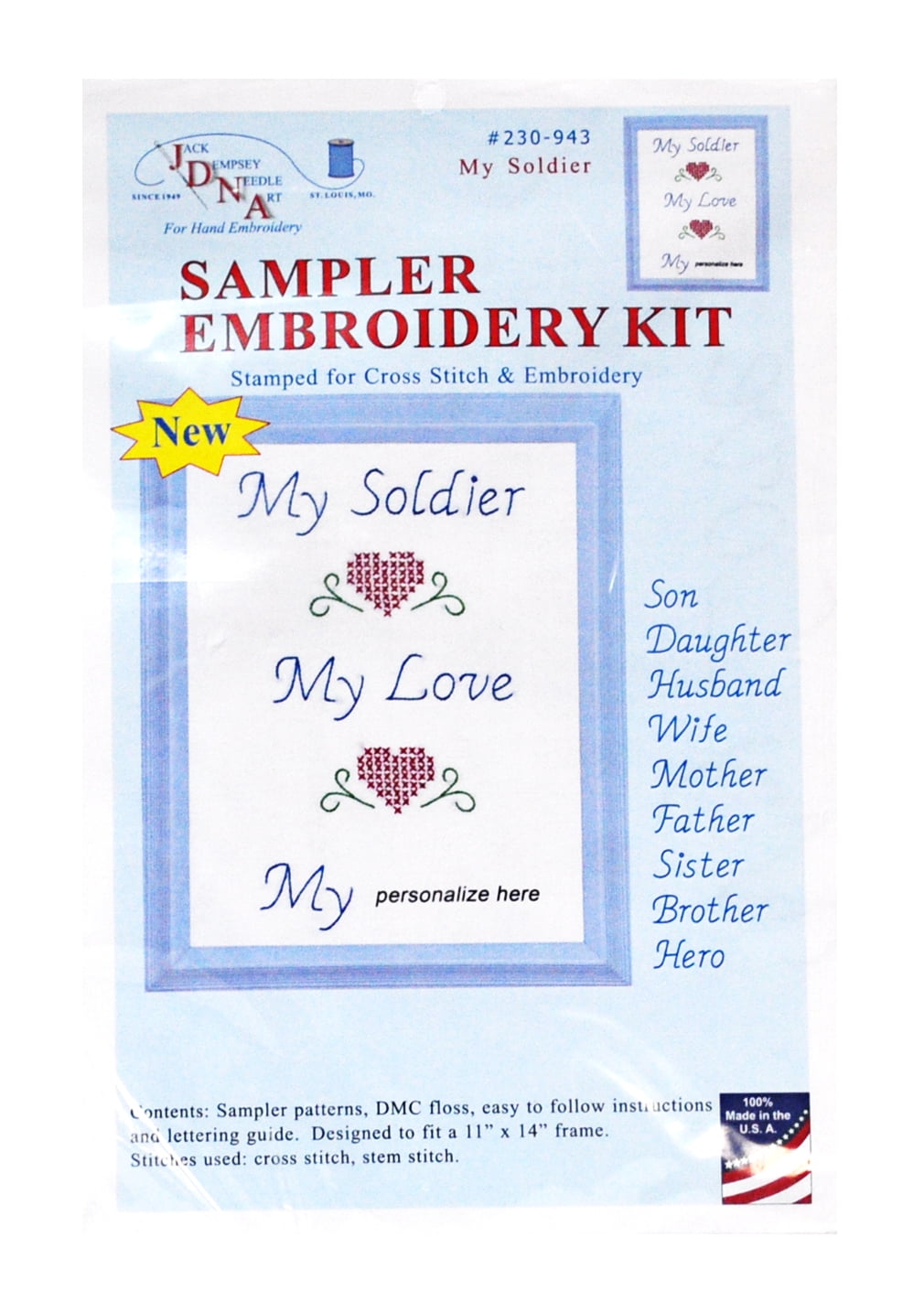 Sampler Embroidery Kit Soldier - Walmart.com