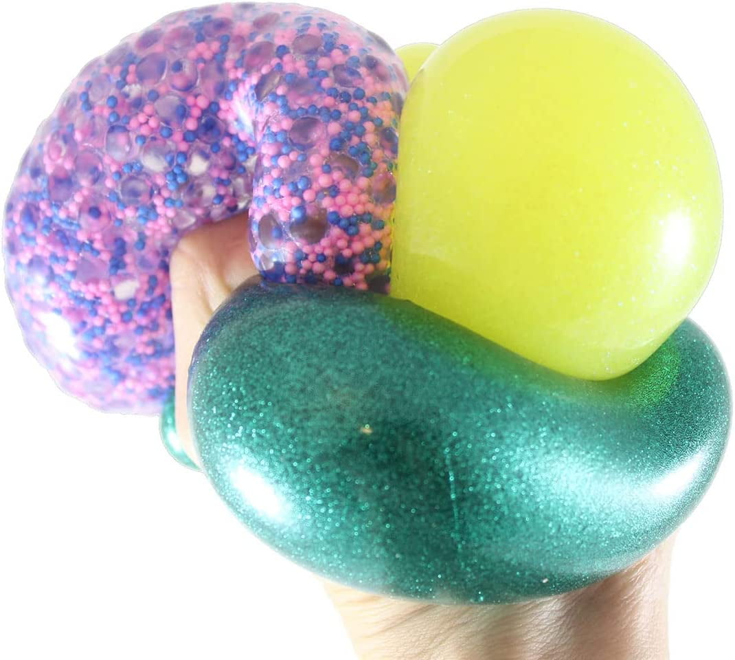 Sampler Pack of 3 Different 2.5" Stress Balls - Confetti, Metallic ...