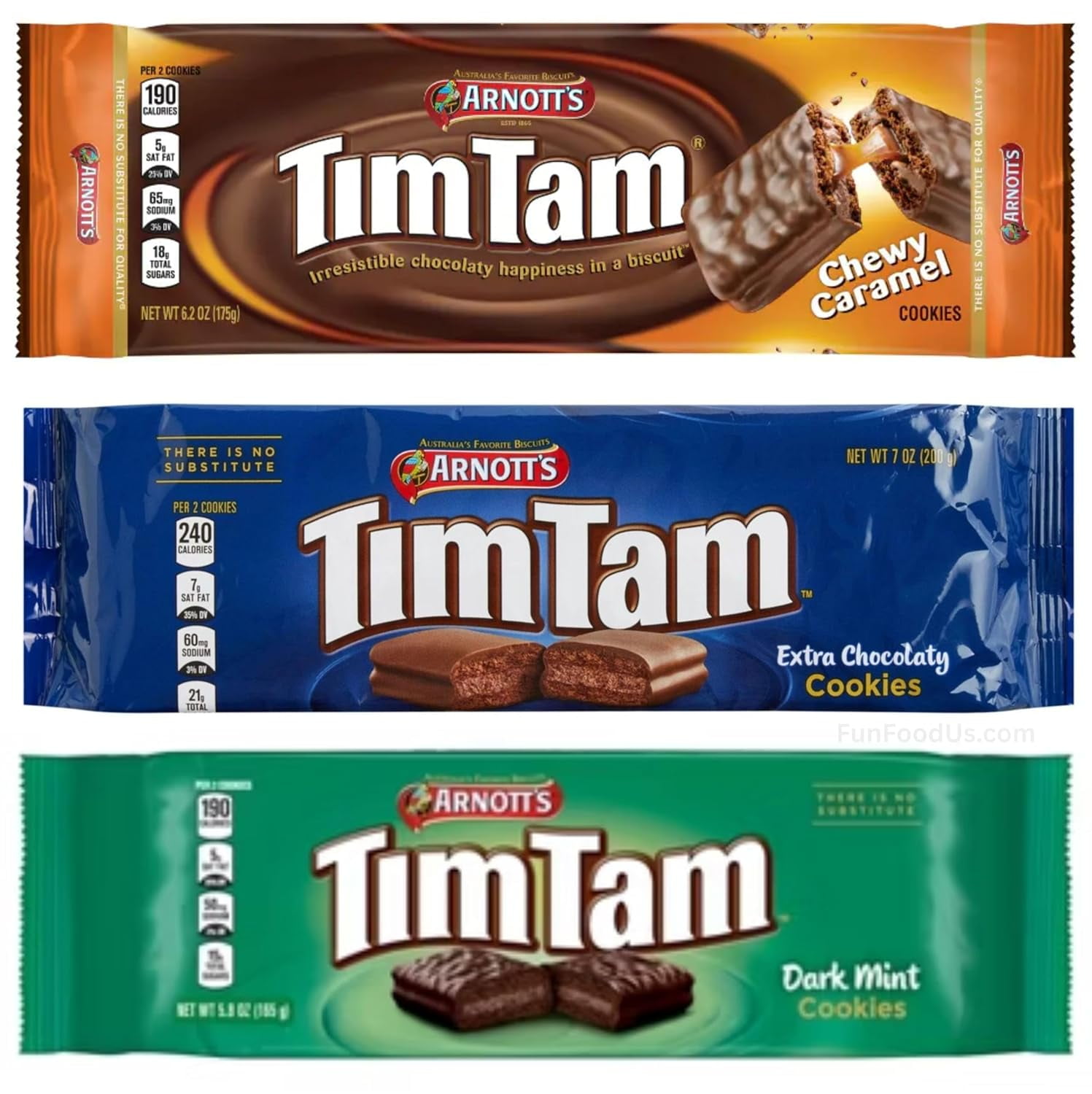 Sampler Tim Tam Choc Cookie Biscuits (Value 3 Packs) Chewy Caramel ...