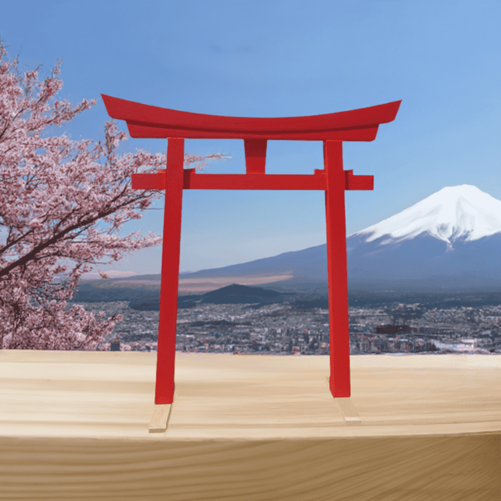 SamsGazebos Miniature Red Japanese Torii Gate, 26-Inch, Handmade ...