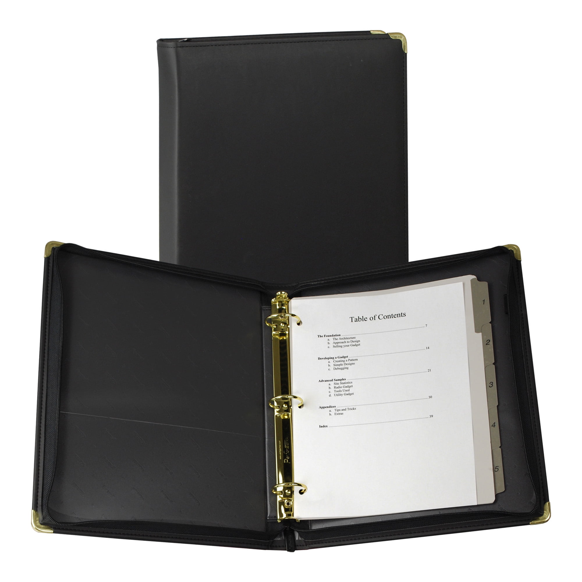 Samsill Classic Executive 3 Ring Binder, 1.5 Inch Brass Round Ring ...