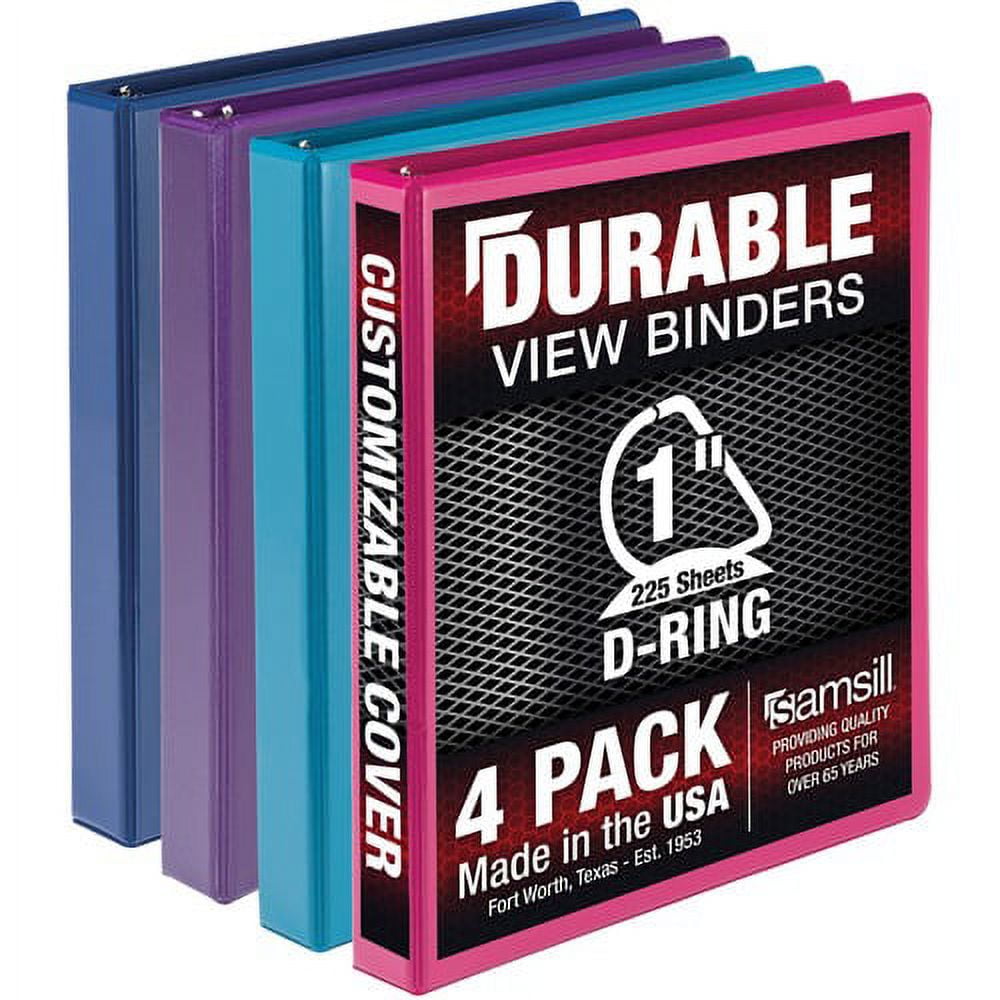 Samsill Durable View Binders - 1" Binder Capacity - Letter - 8 1/2" x ...